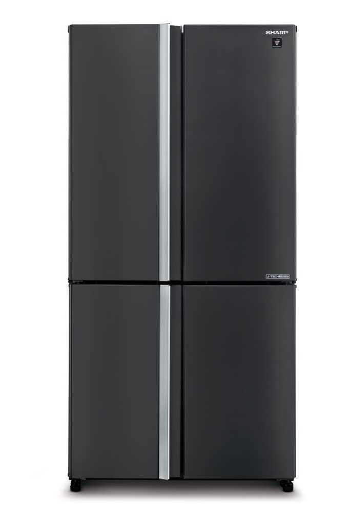 מקרר 4 דלתות מקפיא תחתון Sharp דגם SJ-8950BK יבואן רשמי