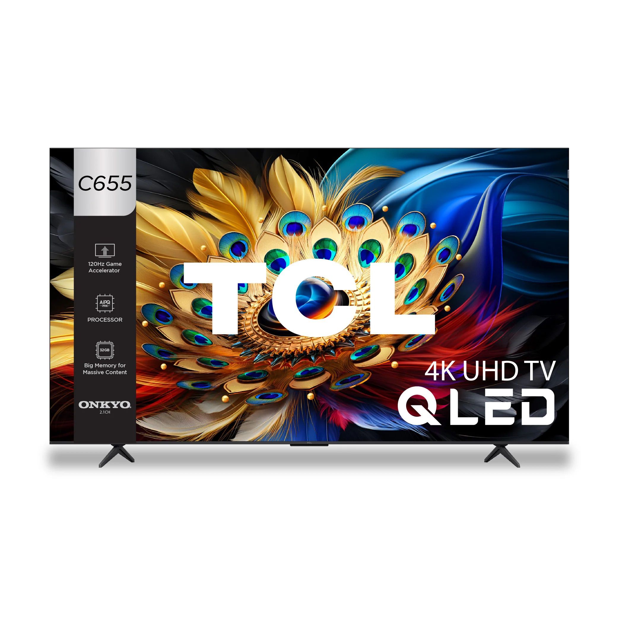 טלוויזיה חכמה 85 אינץ' TCL 85C655 QLED 4K HDR Google TV יבואן רשמי